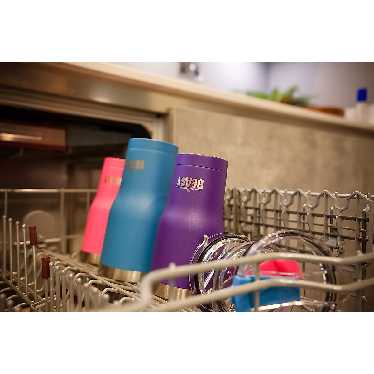 Beast 30 oz Tumbler Stainless Steel Vacuum Insulated Coffee Ice Cup Double Wall Travel Flask (Purple)