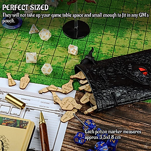 Healing Potion Tokens Set of 21 Wood Laser Cut and Etched DND Accessories for Dungeons and Dragons 5th Edition