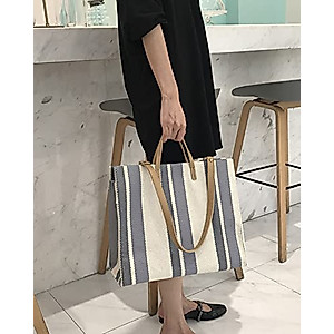 Canvas Tote Bag Women Large Handbag Satchel Shoulder Crossbody Bag Stylish Hobo Bag for Work Travel School