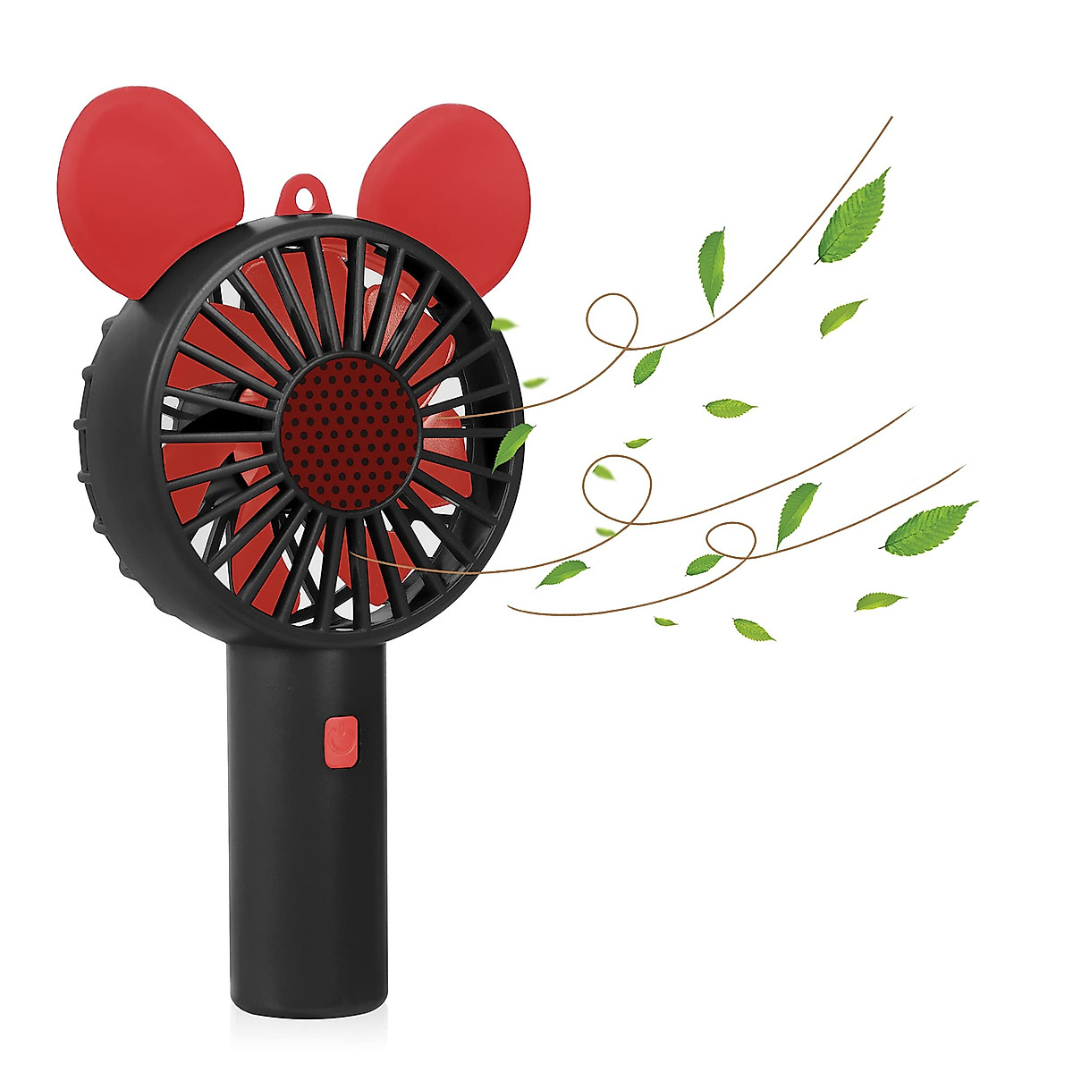 Talent Star Handheld Fan, Portable Fan, Cartoon Hand Fan, Rechargeable USB Mini Fan, with 3 Kinds of Wind Speed Adjustable, Portable Fan with Super Wind Power up to 4980r/ min (Black)