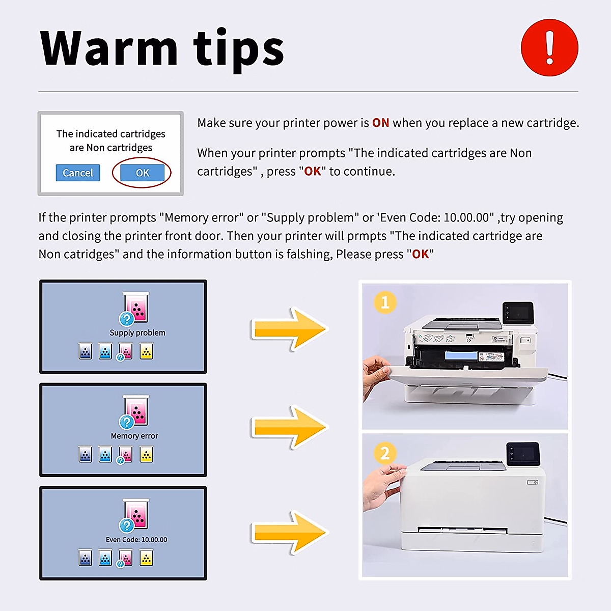 myCartridge PHOEVER (206X with CHIP) Compatible Toner Cartridge Replacement for HP 206X W2110X 206A High Yield Fit for M255dw MFP M283fdw M283cdw M282nw Printer (Black,Cyan,Magenta,Yellow,4-Pack)