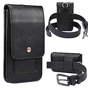 Vihhad Phone Holster for Samsung Galaxy S23 Ultra S23 S23 Plus A13 A32 A53 5G A03S A12 A04S Note 20 Ultra iPhone 13 Pro Max 12 11 G 5G 2022 Leather Belt Loop Holsters Pouch Card Holder Case