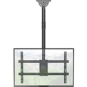 WALI Ceiling TV Mount, Full Motion Adjustable TV Mount Bracket Fits Most Ultrawide LED, LCD, OLED 4K TVs 37 to 70 inch, up to 110lbs, VESA 600x400mm (CM3770), Black