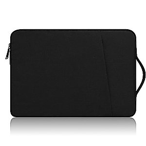 Laptop Sleeve Case for 2023 MacBook Air 15.3 inches A2941 M2 Chip Canvas Handbag Portable Package Pouch Carrying Travel with Stainless Steel Zipper Polyester Accessories (Black)