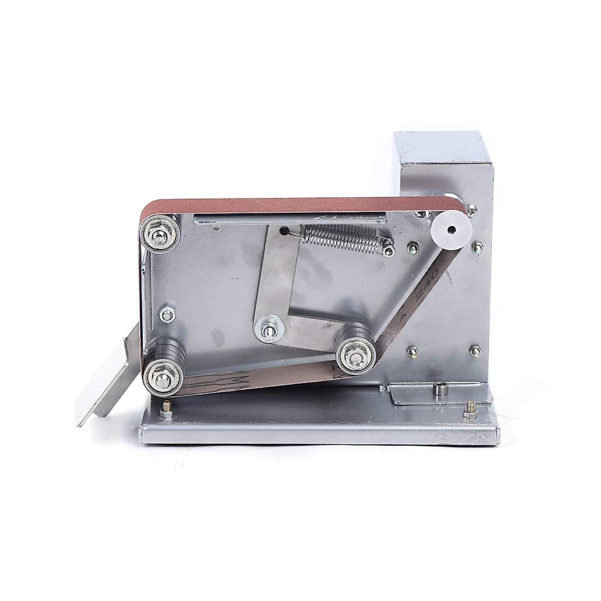 Belt Sanding Grinder Machine 795 Motor Model Mini Belt Sander Knife Sharpener Electric Sanding Belt Machine Mini Belt Sander Polisher 4500~9000rpm for Woodworking, Metal Working, Knife Making