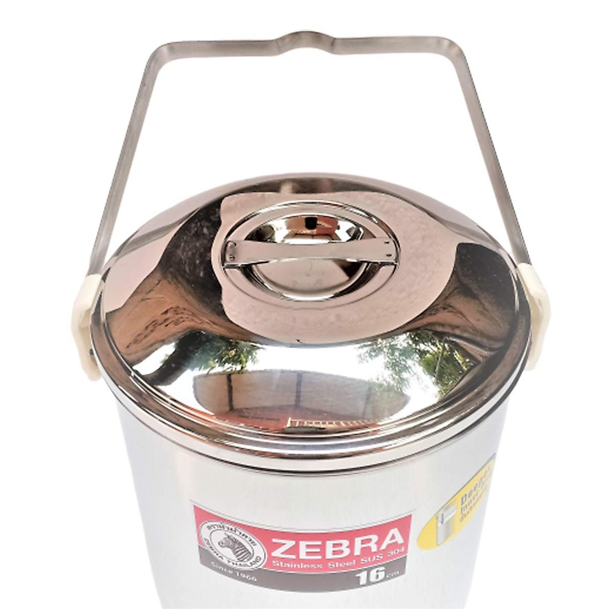 ZEBRA THAILAND Improved 16cm Loop Handle Pot, Silver