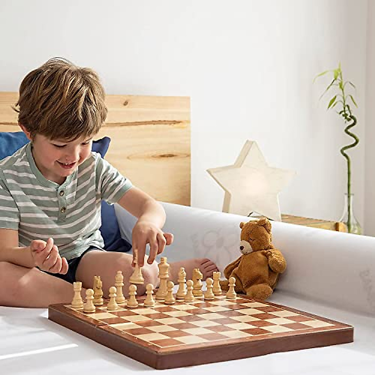 BANBALOO | Bamboo Bed Bumper for Toddlers - Premium Model | XL Bed Barrier with Mattress Cover | Toddler Bed Bumper | Easy Setup and Quick Installation | Queen, King, Twin, Full-Size Bed | Foam