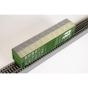 Bachmann Trains - 50' Outside Braced Box Car with Flashing End of Train Device - Burlington Northern - HO Scale