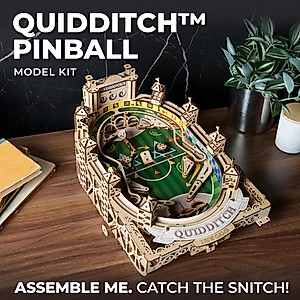 UGEARS Harry Potter Quidditch Pinball Machine - Wooden Models to Build for Adults with Engaging Gameplay - Wooden Pinball Machine Experience in 3D Puzzle Design - Ideal for Wooden Model Kits Fans