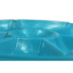 4 Black Duck Chip N Dip Hard Plastic 12-Inch Round 7-Section Serving Trays! Assorted Colors