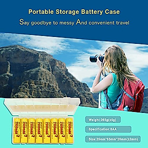 Double AA Battery Rechargeable AA Batteries AA Size 2900mAh Double A Battery 1.2V 2a Batteries High-Capacity Rechargeable Double A Batteries 8 Pack NiMH AA Batteries double a rechargable batteries
