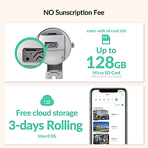 Wireless Solar Outdoor Security PTZ AI Motion Detection Audio WiFi Camera,Home Security,Spotlight Colorful Night Vision,360 View,IP65 Waterproof,PIR Alarm,Rechargeable Battery,2-Way Speak,SD /Cloud