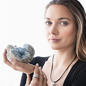 ENERGY STONE Sun Worship Far East Styling Sterling Silver Meditation Spinner Ring for Women with Brass and Silver Spinners (Style US14) (8)