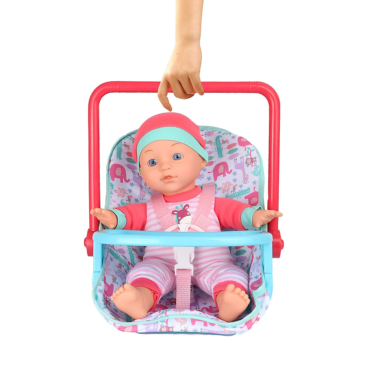 Dream Collection, Baby Doll 4-in-1 High Chair Play Set - Lifelike Baby Doll and Accessories for Realistic Pretend Play, Posable Soft Toy - 12”