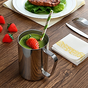 Bidponds 2 Pcs 16.9oz/500ml Stainless Steel Mug, Camping Mug, Double Wall Vacuum Insulated Mug, Suitable for Coffee, Milk,Juice,Tea and other Cold or Hot Drinks