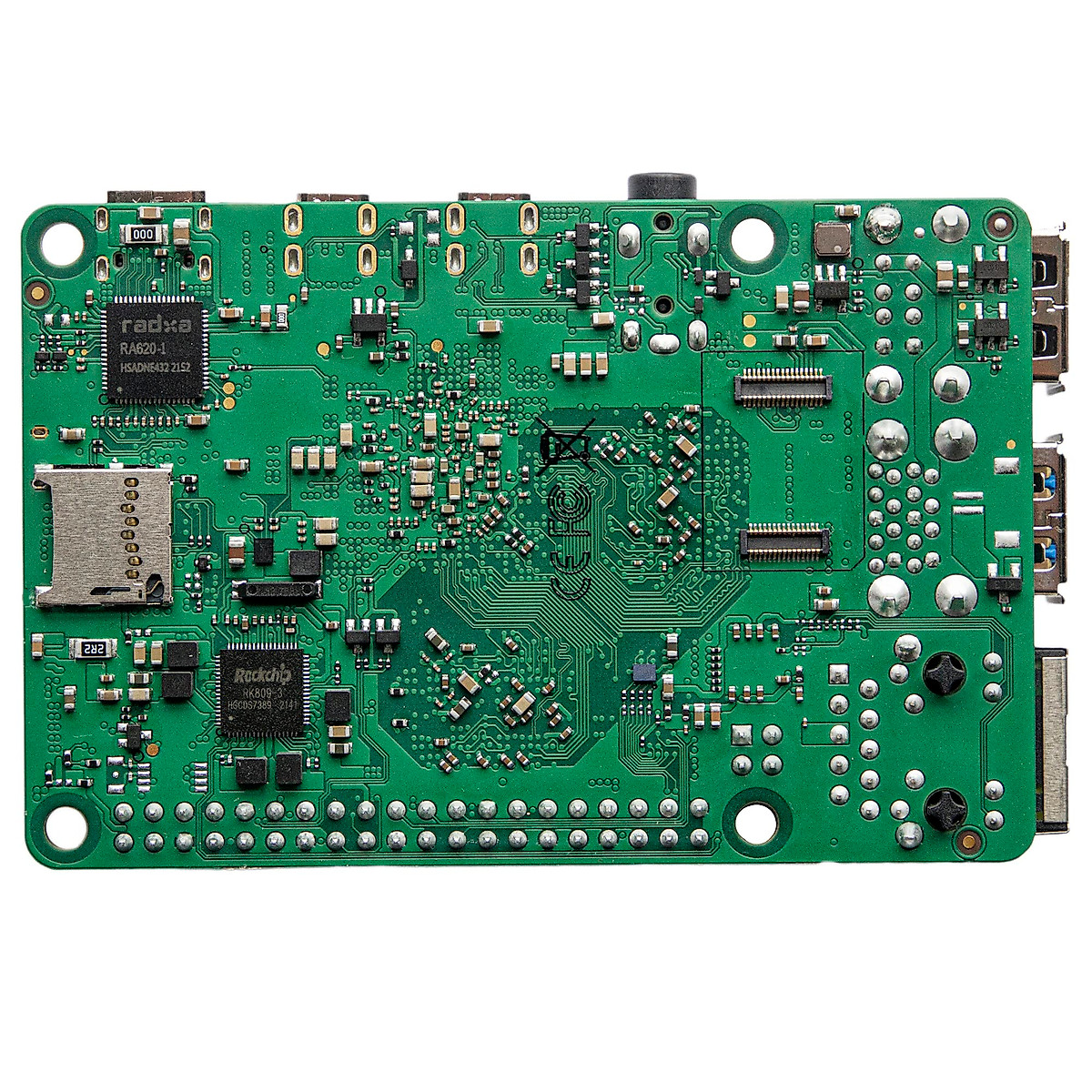 youyeetoo Rock PI 4C Plus (4C+) SBC, 4GB LPDDR4, Optional EMMC Capacity, Dual Screen,WI FI BT5.0 (UFL),Android 11/Ubuntu 20.04/Debian Bullseye
