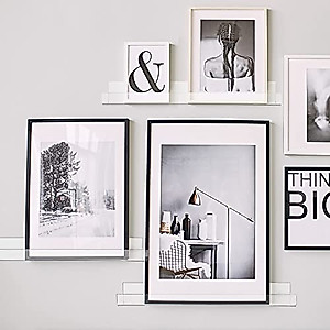 Jetec Acrylic Floating Display Shelves Clear Wall Bookshelf for Kids Acrylic Wall Display Shelves Book Shelf for Room Picture Display Storage,15 x 1.7 x 2 Inches(Transparent,12 Pcs)