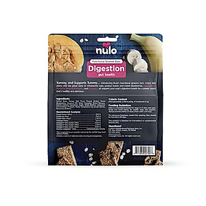 Nulo Functional Granola Bars, Healthy Dog Treats, Oven Baked, Made with Prebiotics and Probiotics, Contains No Added Salt, Sugar, or Molasses, 10 Ounce Bag
