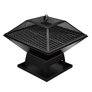 18 Inch Charcoal Grills, Portable Barbecue Grill with Lid, Outdoor Cooking Tabletop Grill, BBQ Grill for Adult, Small Charcoal Grill for Outdoor Backyard, Camping, Traveling and Beach