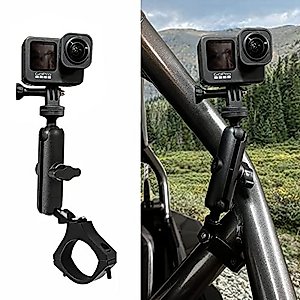 UTV/ATV RZR Action camera mount ​holder 360° Rotaion Camera Mount gopro accessories fit 1.75"-2" Roll Bar and Bars Compatible with All GoPro Models,Such as GoPro Hero 9,8,7,6,5,4,Session,GoPro Max etc