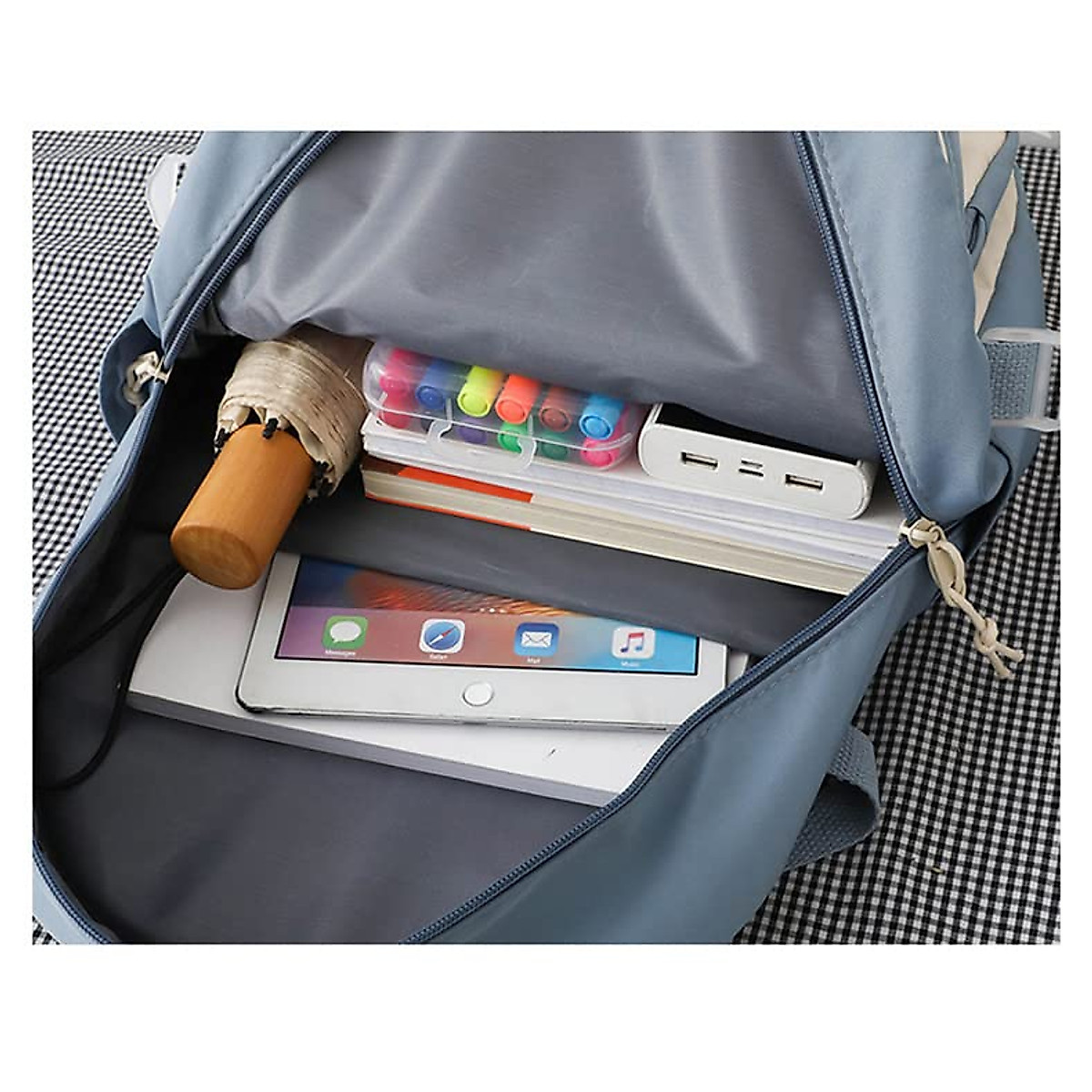 Festa Park Cute Cool Backpack for Teens Girls, Ita Bag Kawaii Backpack with Kawaii Pins Accessories, Cool Backpack for Christmas Gifts (Blue)