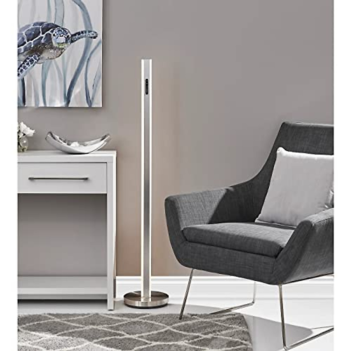 Adesso 2101-22 Marla LED Wall Washer with Smart Switch, 48.5 in, 32W LED, Brushed Steel, 1 Home Decor Light