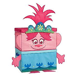 Idea Nuova DreamWorks Trolls Poppy Figural 2 Piece Stackable Storage Set, pink