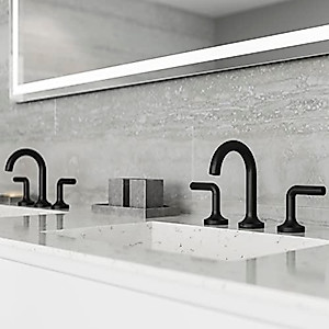 Pfister Zeelan Bathroom Sink Faucet, 8-Inch Widespread, 2-Handle, 3-Hole, Matte Black Finish, LF049ZLB