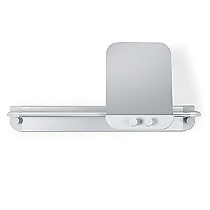 Better Living Products 11631 GLIDE Shower Shelf with Mirror, Grey