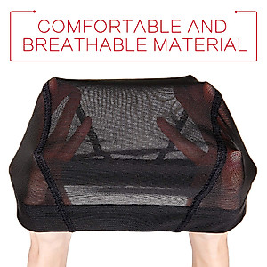 Tatuo 5 Pack Dome Caps Stretchable Spandex Wig Caps for Men Women(Clear Blank)