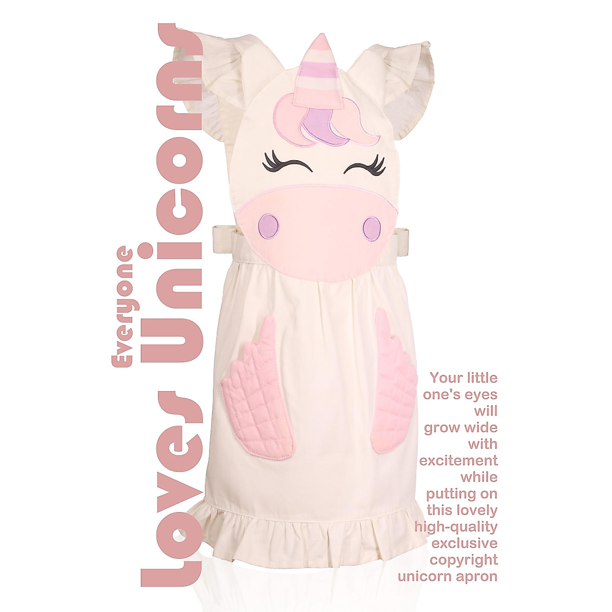 Baker Buddy Unicorn Kids Baking Set with storage case, real working utensils, cookie cutters, and baking supplies, beautiful unicorn apron for kids