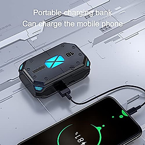 Qiopertar True Wireless Bluetooth Headset 5.3 Two-in-Ear High Sound Quality Noise Reduction Mechanical Technology No Delay Cool Sports Headset (Black)