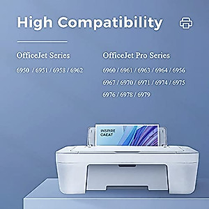 HIPAGE Remanufactured Ink Cartridge Replacement for HP 902XL 902 XL Ink Cartridges for hp officejet 6954 6950 6951 Officejet Pro 6958 6960 6961 6978 Printer(Black Cyan Magenta Yellow 4-Pack)