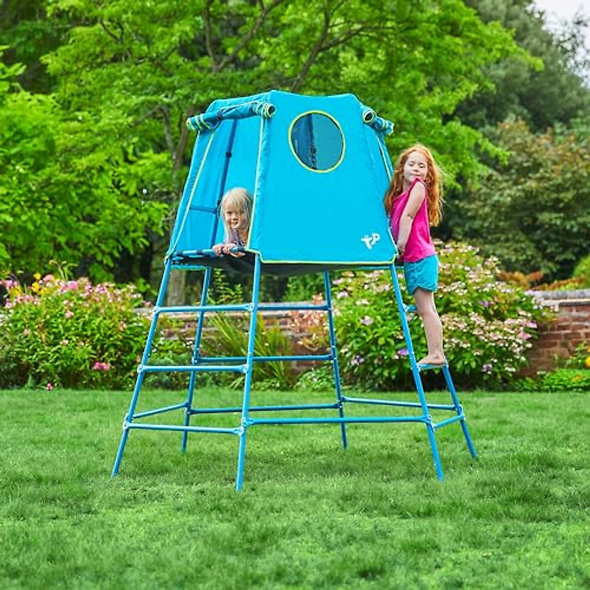 TP Toys Explorer 2 Climbing Set Jungle Gym with Platform and Tent, Blue, 850