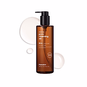 Hanskin BHA Pore Cleansing Oil, Gentle Blackhead Cleanser and Makeup Remover for Combination and Oily Skin, Korean Skincare [BHA/10.14 oz]