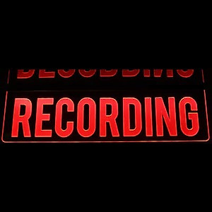 Recording Home Studio Court Room in Session Ceiling, Desk, or Flat to the Wall Mount Acrylic Lighted Edge Lit Sign Light Up Plaque Mirr 11"-21" 15-30 Leds 9 Foot Cord Made in the USA 10325 1363