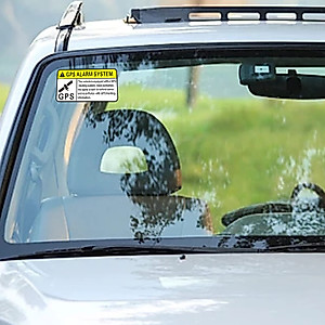 HMDZMR GPS Tracking Sticker, Self Adhesive Track Stickers, PVC Car Tracker Warning Stickers, GPS Tracker Sticker for Motorcycle Car Bike Truck Trailer Vehicles Safety Bumper (6 Pcs)