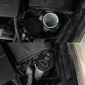 Windshield Wiper Washer Fluid Reservoir Tank Bottle Cap Replacement Parts OEM # 12767700 13227300 19172571 12788573, Compatible with GMC Chevrolet Cadillac Buick (Black)