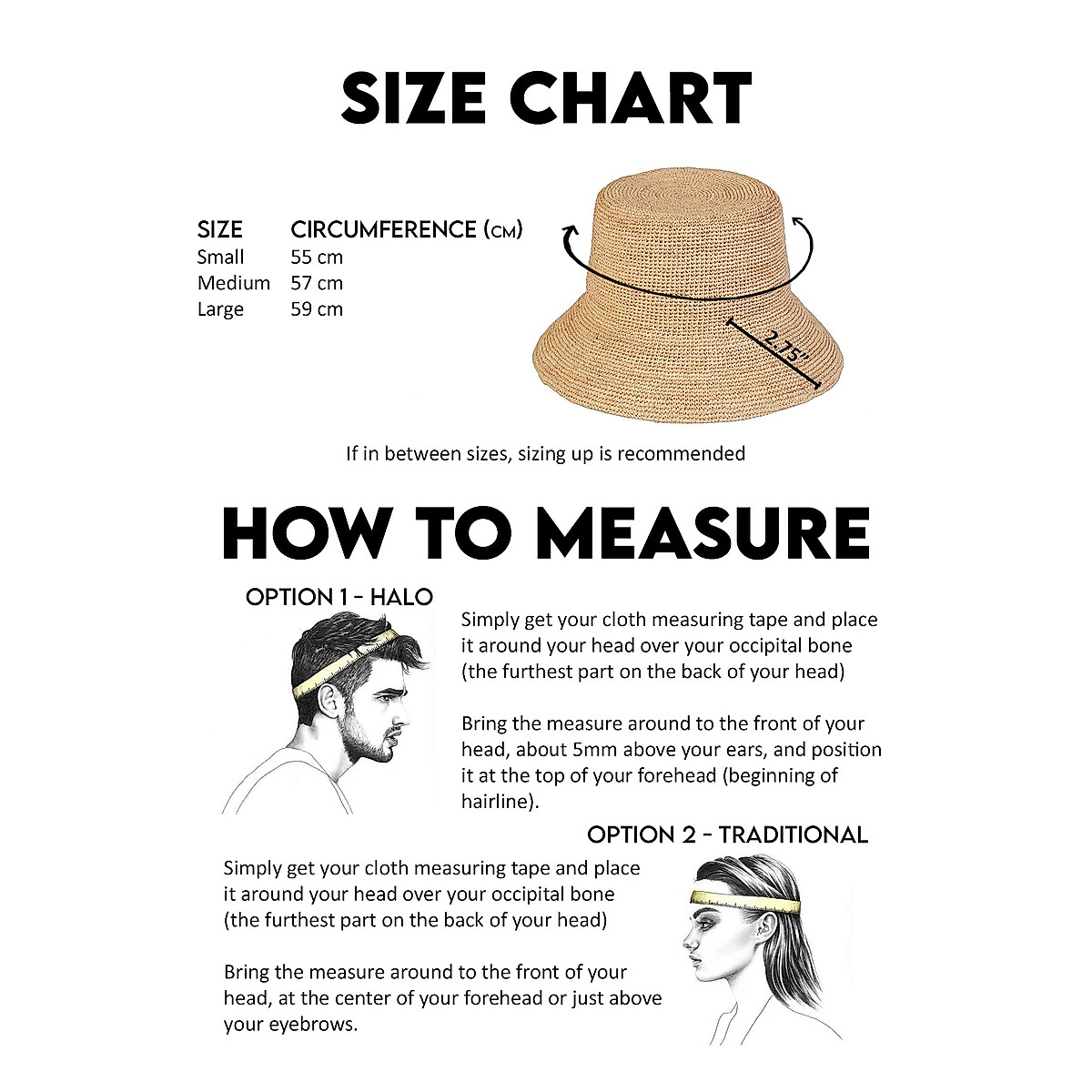 Lack of Color Women's The Inca Bucket Hat (Natural, Medium (57 cm))