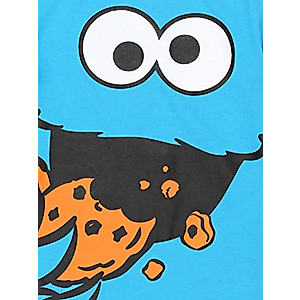 Sesame Street Elmo and Cookie Monster Boys Shirt for Infant and Toddlers Light Blue