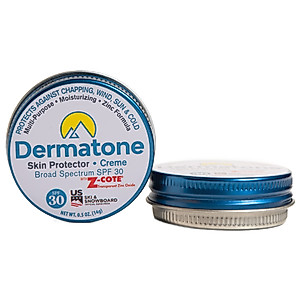 Dermatone Skin Protector w/Zinc | Skin Balm for Face & Lips | Barrier Cream for Sun, Wind & Cold | SPF 30 Zinc Sunscreen | Moisturize, Heal & Repair Dry Skin, 0.5 oz
