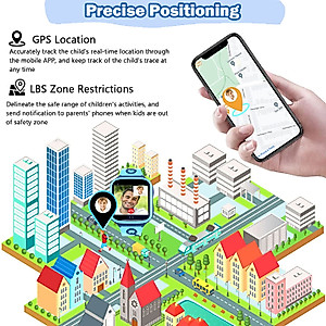 4G Kids Smart Watch for Boys Girls with GPS Video Call SOS Emergency Alarm Voice Message Waterproof Child Tracker Watch Phone Real-Time Tracking Geo-Fence Pedometer Anti-Lost 3-15 Birthday Gifts