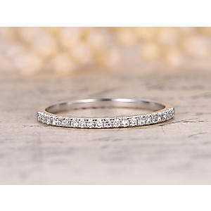 3pcs Engagement Ring Set,7x9mm Emerald Cut Pink Morganite 14k White Gold Diamond Stacking Matching Band