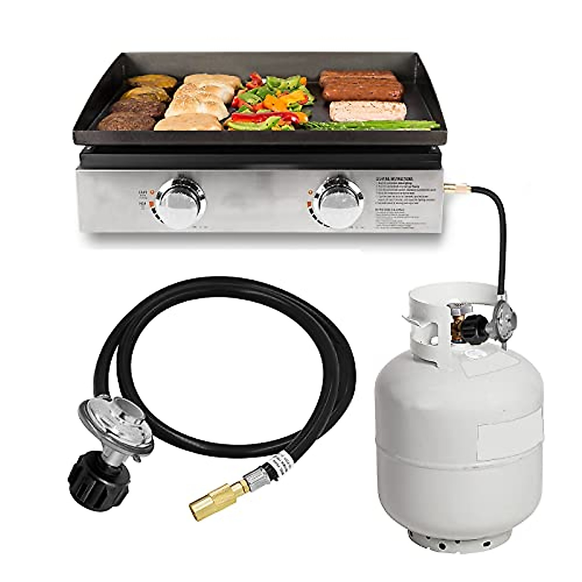 MENSI 4FT Propane Regulator with Hose Fit for Blackstone 17" and 22" Table Grilldle Adventure Ready Grill Only Replacement Parts