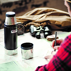 Stanley Classic Vacuum Insulated Wide Mouth Bottle - BPA-Free 18/8 Stainless Steel Thermos for Cold & Hot Beverages – Keeps Liquid Hot or Cold for Up to 24 Hours –