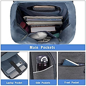 MATEIN Laptop Backpack for Work, Unisex Business Travel Backpack Fits 15.6 Inch Slim Notebook, Water Resistant College School Bookbag, Fashion Casual Daypack Gifts for Men & Women, Grey