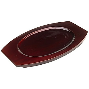 Mr. Bar-B-Q 06108Y Cast-Iron Ribbed Fajita Platter Set