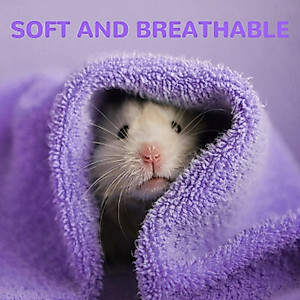 QUACOWW 10 Pieces Guinea Pig Blanket, Rabbits Hamster Fleece Cage Liners, Small Animals Bedding Mats, Soft Guinea Pig Accessories Bathe Towels for Small Animals Pets Dog Puppy Cat