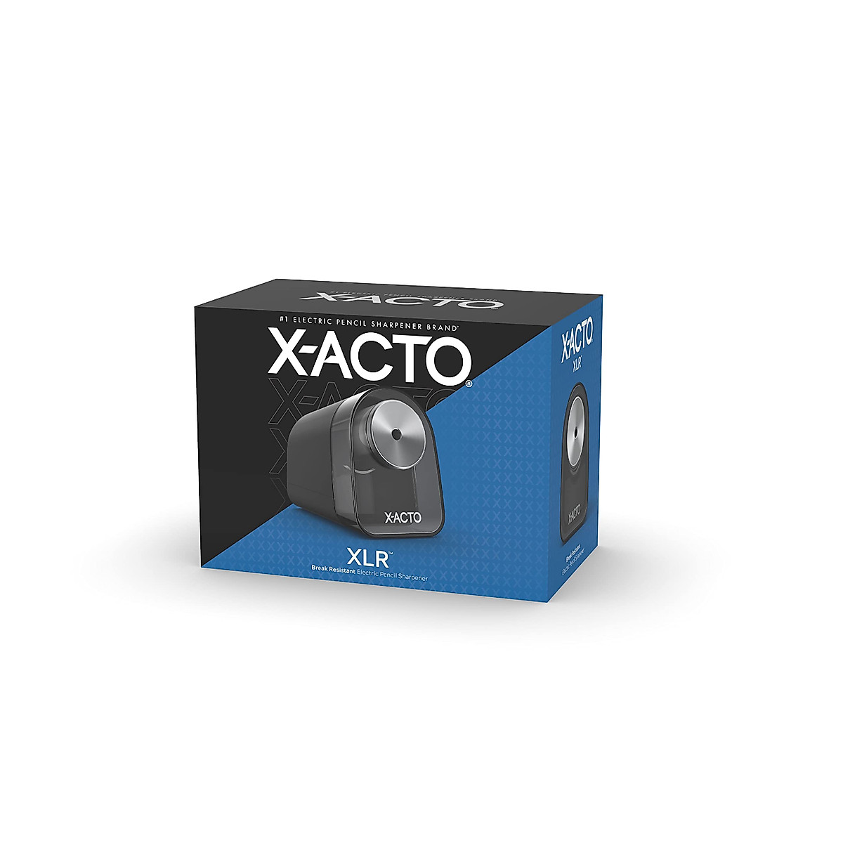 X-ACTO Pencil Sharpener, XLR Electric Pencil Sharpener, Colored Pencil Sharpener for Artists, Powerful, Compact Small Pencil Sharpener, Black, 1 Count