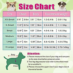 Jecikelon Pet Dog Clothes Dog Sweater Soft Thickening Warm Pup Dogs Shirt Winter Puppy Sweater for Dogs (Pink, S)